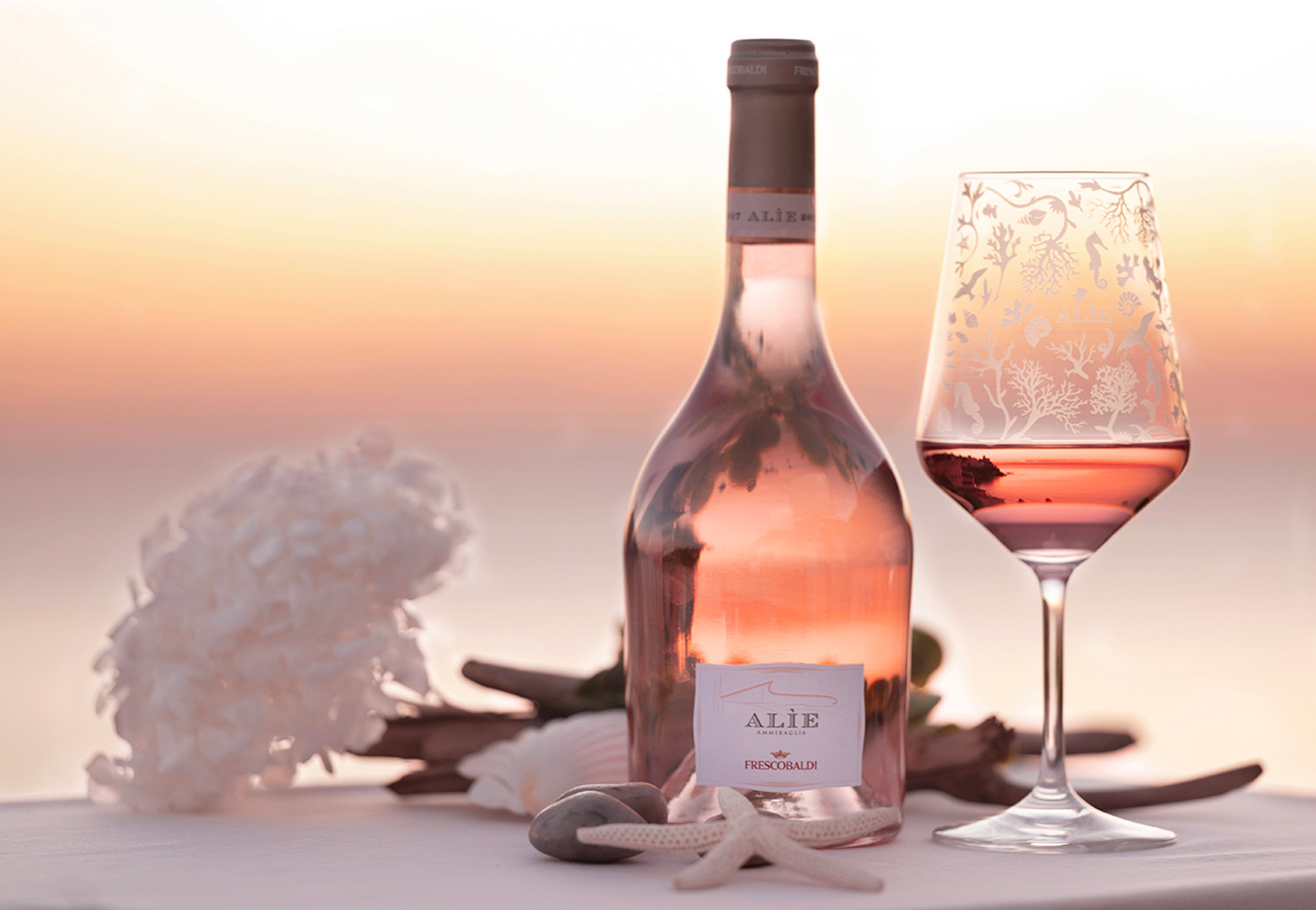 Etichetta vino Rosè Alìe di Frescobaldi Ammiraglia